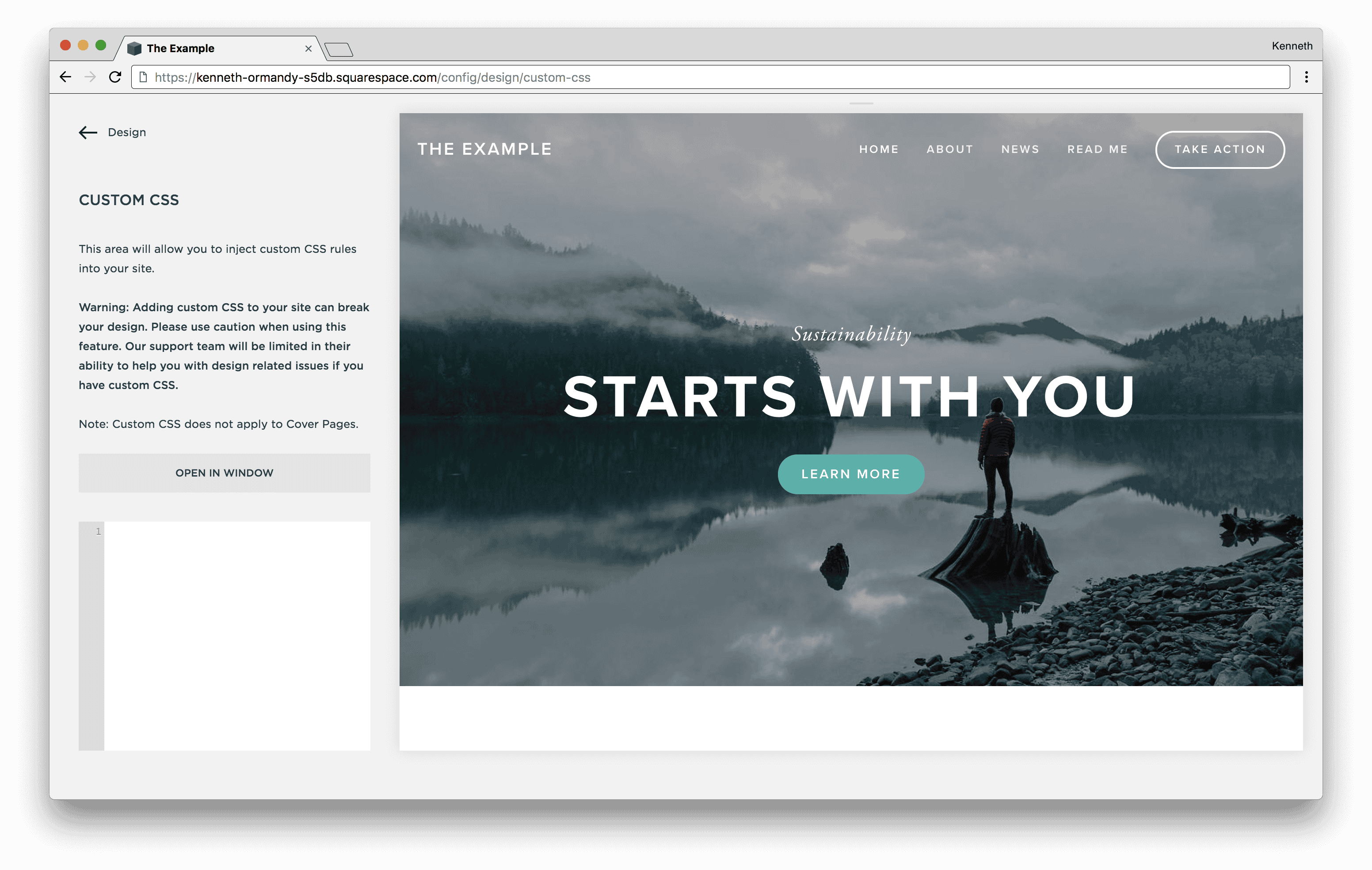 Custom Fonts And Css On Squarespace · Kenneth Ormandy